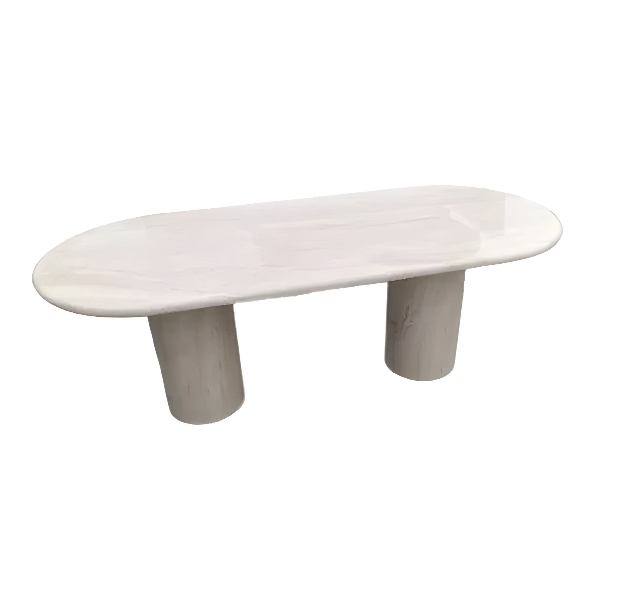 Sculptural Travertine Oval Dining Table | Contemporary Stone Furniture